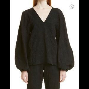 STINE GOYA | Tops | Stine Goya Ida Texture Floral Balloon Sleeve Blouse ...